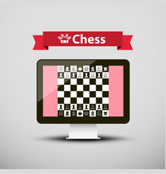 Chess board top view chess pieces Royalty Free Vector Image