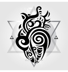 Maori heart Royalty Free Vector Image - VectorStock