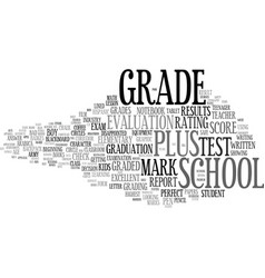 Grade word cloud concept Royalty Free Vector Image