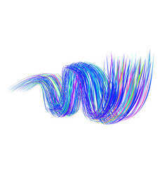 Colorful flow poster transparent brushstroke wave Vector Image