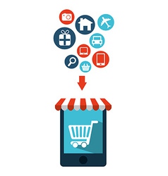 Visualizing effortless e-commerce transactions Vector Image