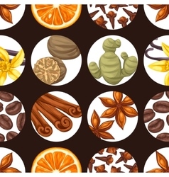 Background design with various spices Royalty Free Vector