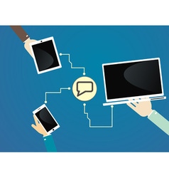 Devices communication Royalty Free Vector Image