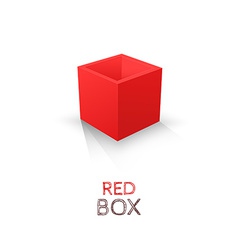 Opened 3d realistic gift box with red bow and Vector Image