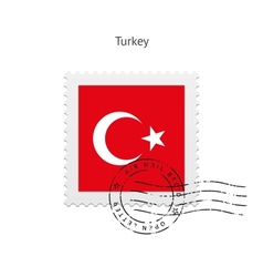 Rectangular postage stamp istanbul city Royalty Free Vector