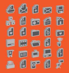 Web icons 3d Royalty Free Vector Image - VectorStock