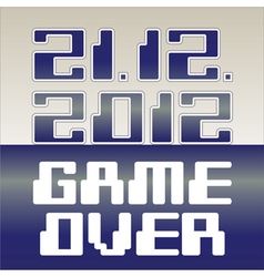 Game over cartoon slogan Royalty Free Vector Image