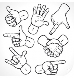 Hand signals Royalty Free Vector Image - VectorStock