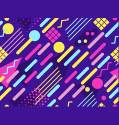 Memphis seamless pattern asymmetrical geometric Vector Image