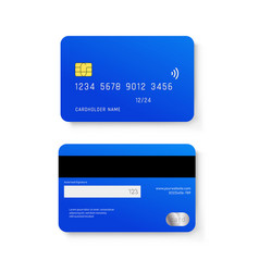 Credit card front and back side Royalty Free Vector Image