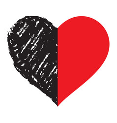 Valentine decor with two half heart Royalty Free Vector