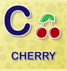 Alphabet cards for kids educational preschool Vector Image