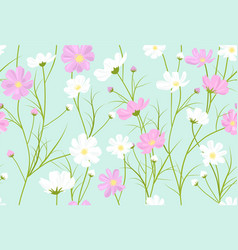 Floral pattern with cosmos flowers Royalty Free Vector Image