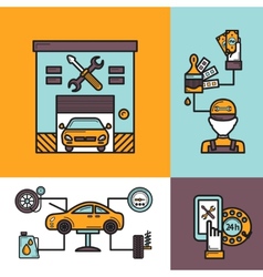 Repair service emblem Royalty Free Vector Image