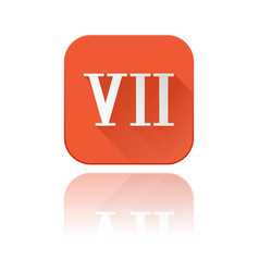 Xi roman numeral icons colored set Royalty Free Vector Image