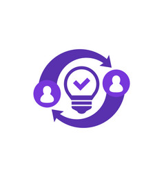 Implementation ideas execution line icon Vector Image