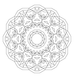 Round decorative geometric pattern Royalty Free Vector Image