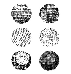 Hand drawn circle banners scribble shapes Vector Image