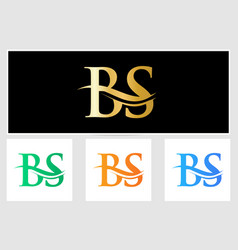 Water wave js logo swoosh letter js logo design Vector Image