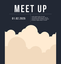 Bubble cool colorful background meet up card Vector Image