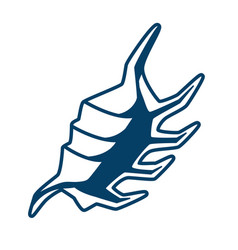 Seashell shell line icon Royalty Free Vector Image