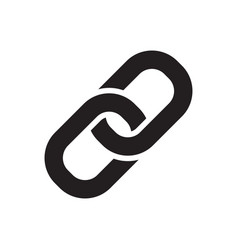 Link chain icon flat web sign symbol logo label Vector Image