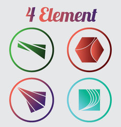 4 Element Logo Royalty Free Vector Image - VectorStock
