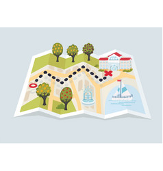 Pre assembled isometric map Royalty Free Vector Image