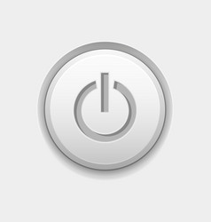 Power button black button with red backlight Vector Image