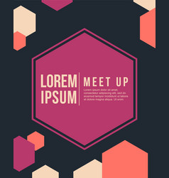 Bubble cool colorful background meet up card Vector Image