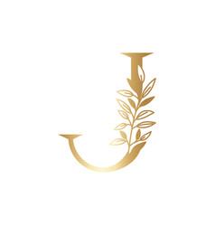 Letter alphabet golden color Royalty Free Vector Image