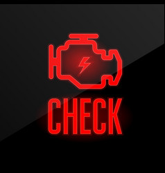 Check engine icon - blinking indicator on Vector Image