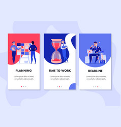 Time management vertical banners Royalty Free Vector Image