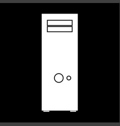 Server black color icon Royalty Free Vector Image