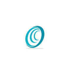 Round curve abstract circle logo Royalty Free Vector Image
