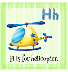 Flashcard letter h is for hamper Royalty Free Vector Image