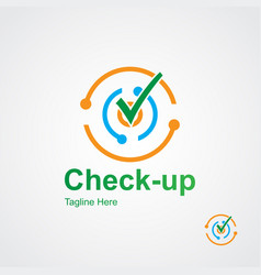 Check-up logo design template Royalty Free Vector Image