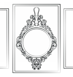 Baroque mirror frame Royalty Free Vector Image