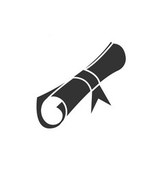 Graduated cap student and roll diploma Royalty Free Vector