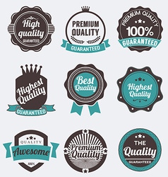 Set stickers and ribbons Royalty Free Vector Image