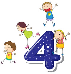 Printable number flashcards for teaching Vector Image