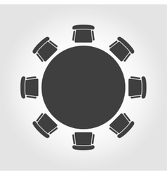 Round-table talks Group of business people team Vector Image