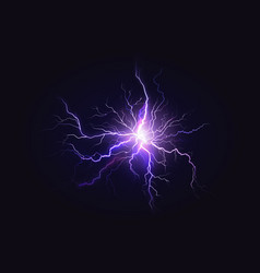 Electrical burst ball lightning realistic Vector Image