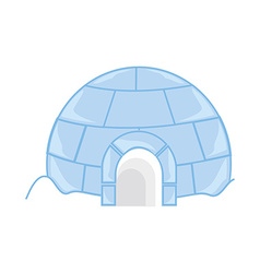 Igloo eskimo house on a white Royalty Free Vector Image