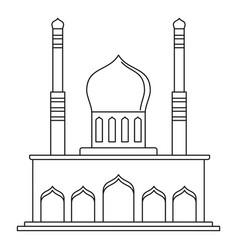 Mosque icons set flat style Royalty Free Vector Image