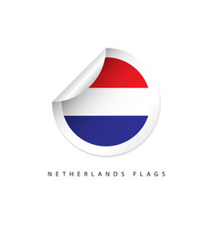 Netherlands label flags template design Royalty Free Vector