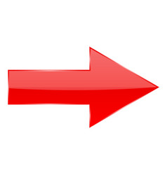 Red shiny 3d arrow Royalty Free Vector Image - VectorStock