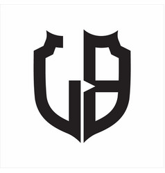 Lb logo monogram with hexagon shape and outline Vector Image