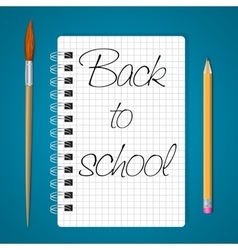 Welcome back to school with paper note Royalty Free Vector