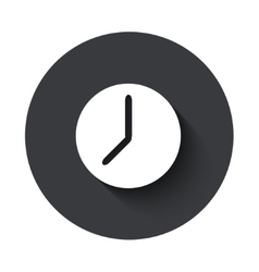 Clock modern icon simple black style Royalty Free Vector